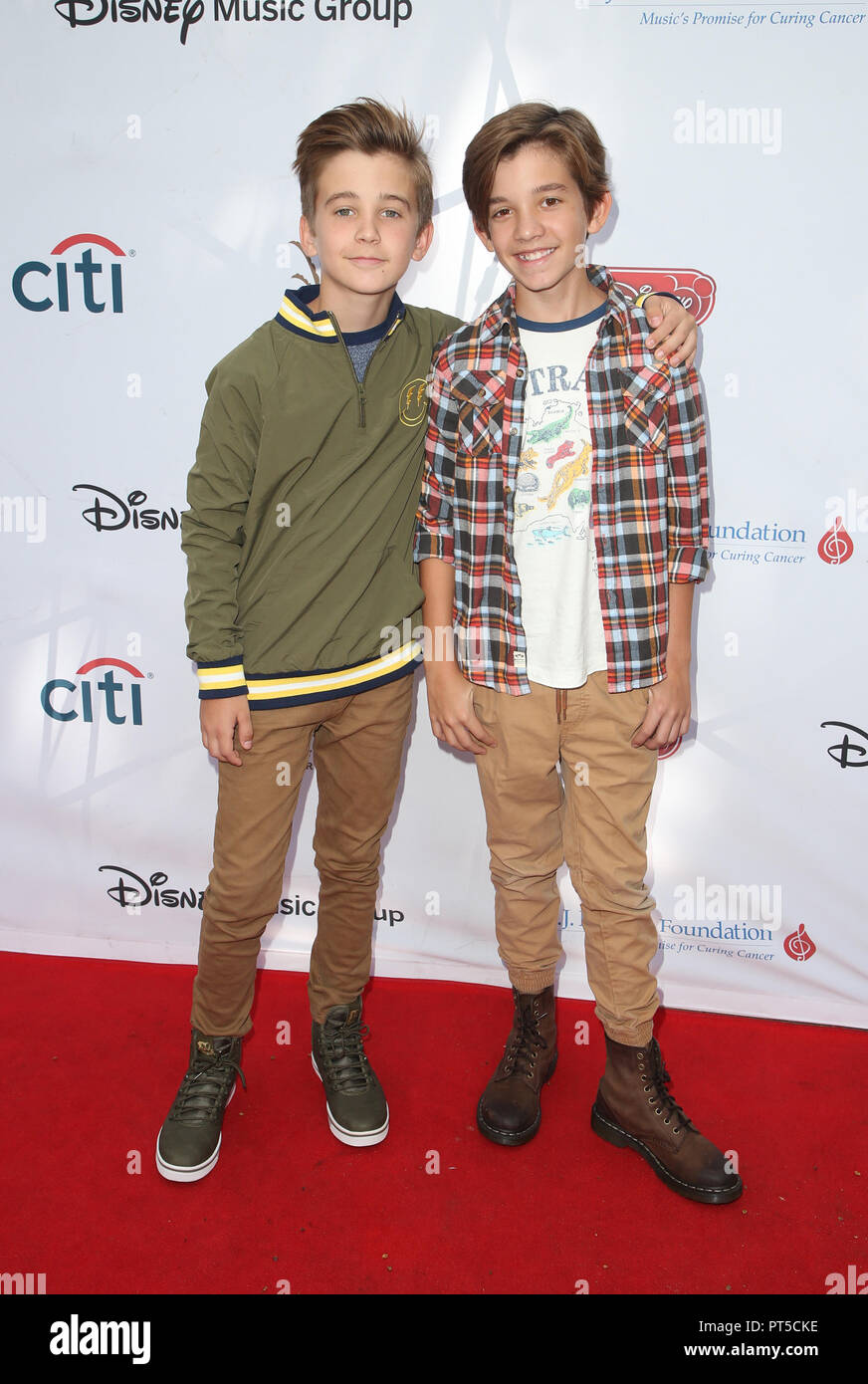 LOS ANGELES, CA - OCTOBER 6 : Parker Bates, Prestyn Bates, at the T.J ...