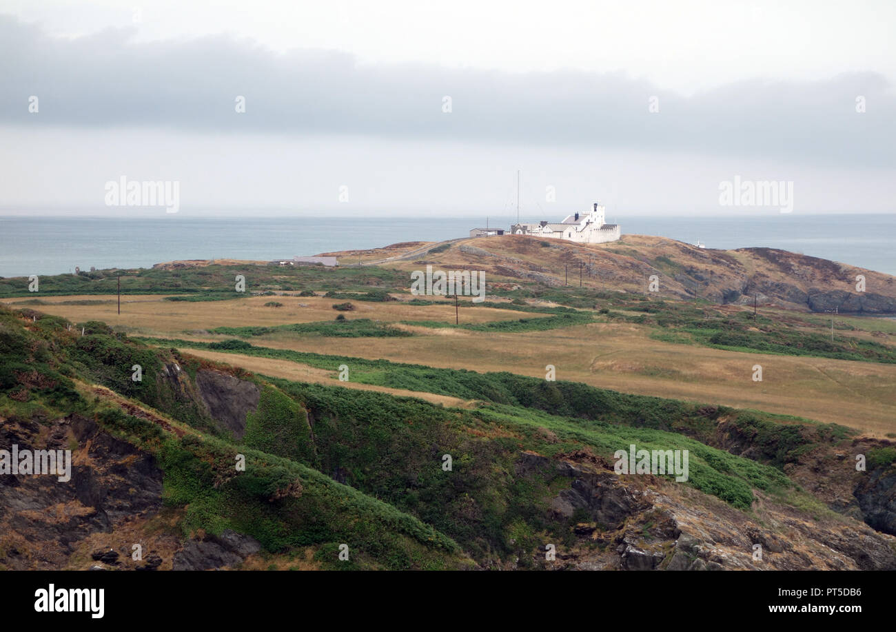 Point Lynas Lighthouse on the Isle of Anglesey Coastal Path, Wales, UK ...