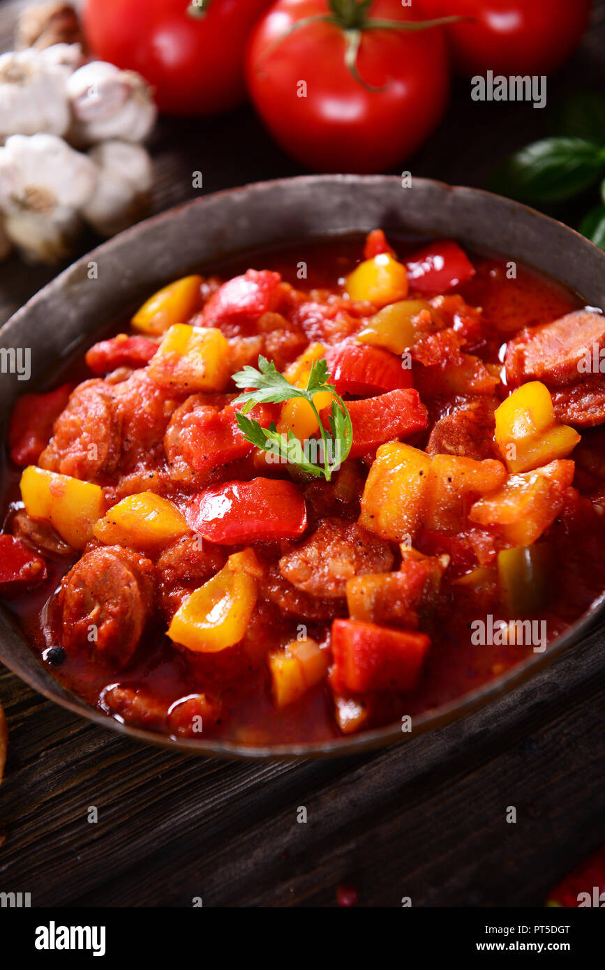 Traditional Hungarian dish - letcho Stock Photo - Alamy