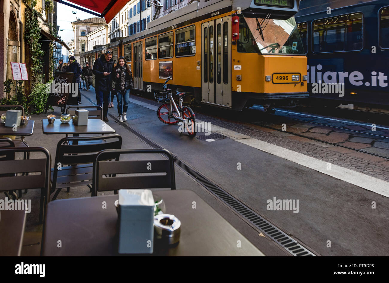 At streets of Milan city Stock Photo - Alamy