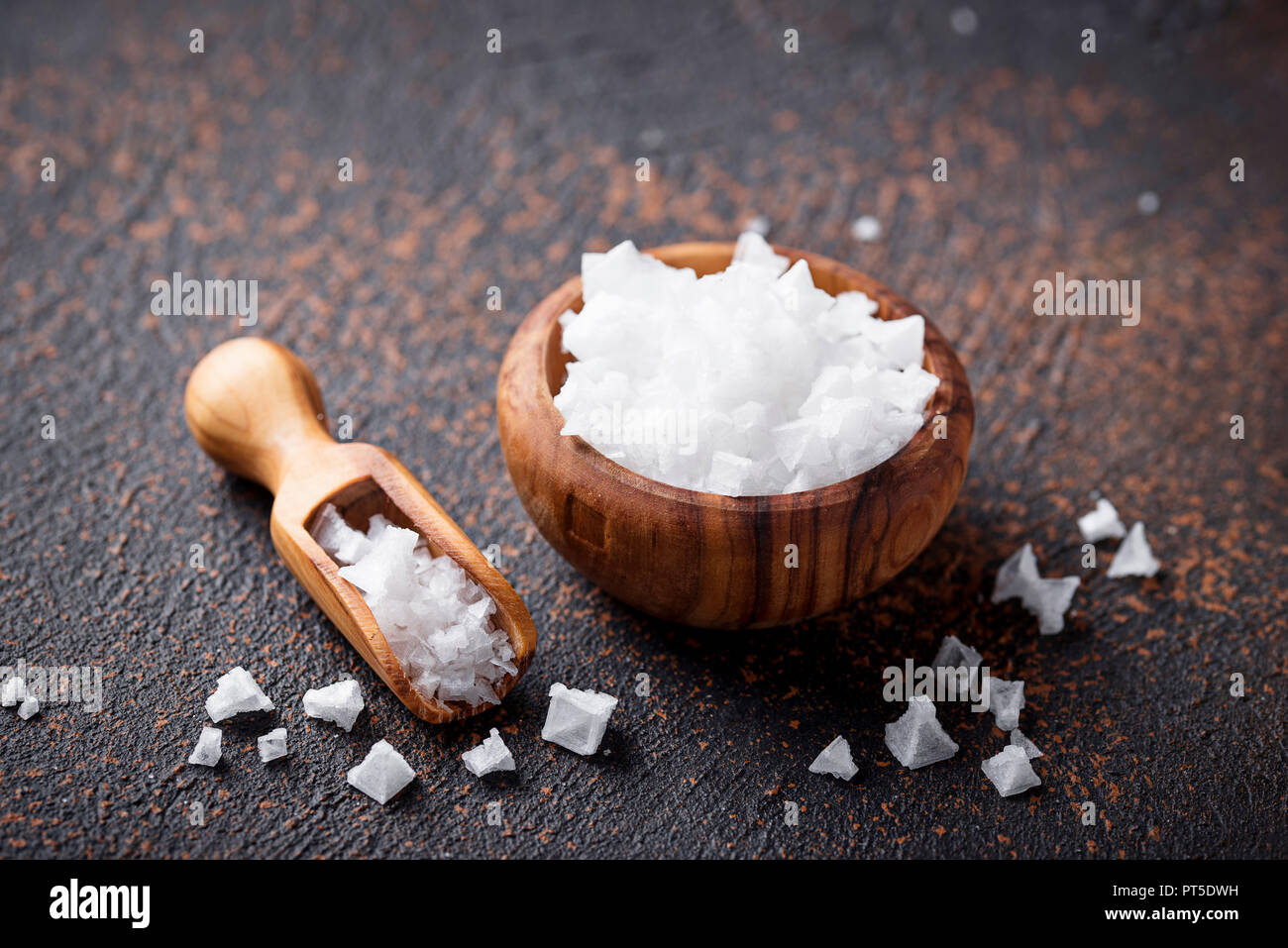 Pyramid flakes of sea salt Stock Photo - Alamy