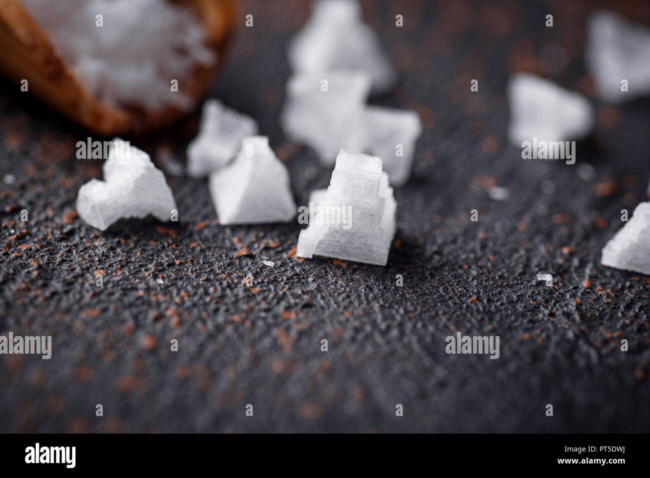 Pyramid flakes of sea salt Stock Photo - Alamy