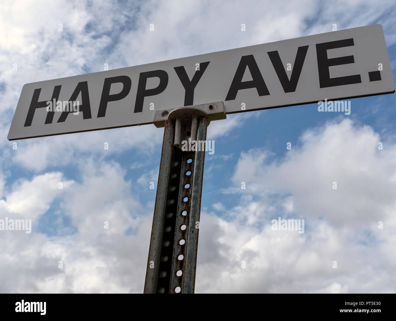 "Happy Ave." street sign Stock Photo - Alamy