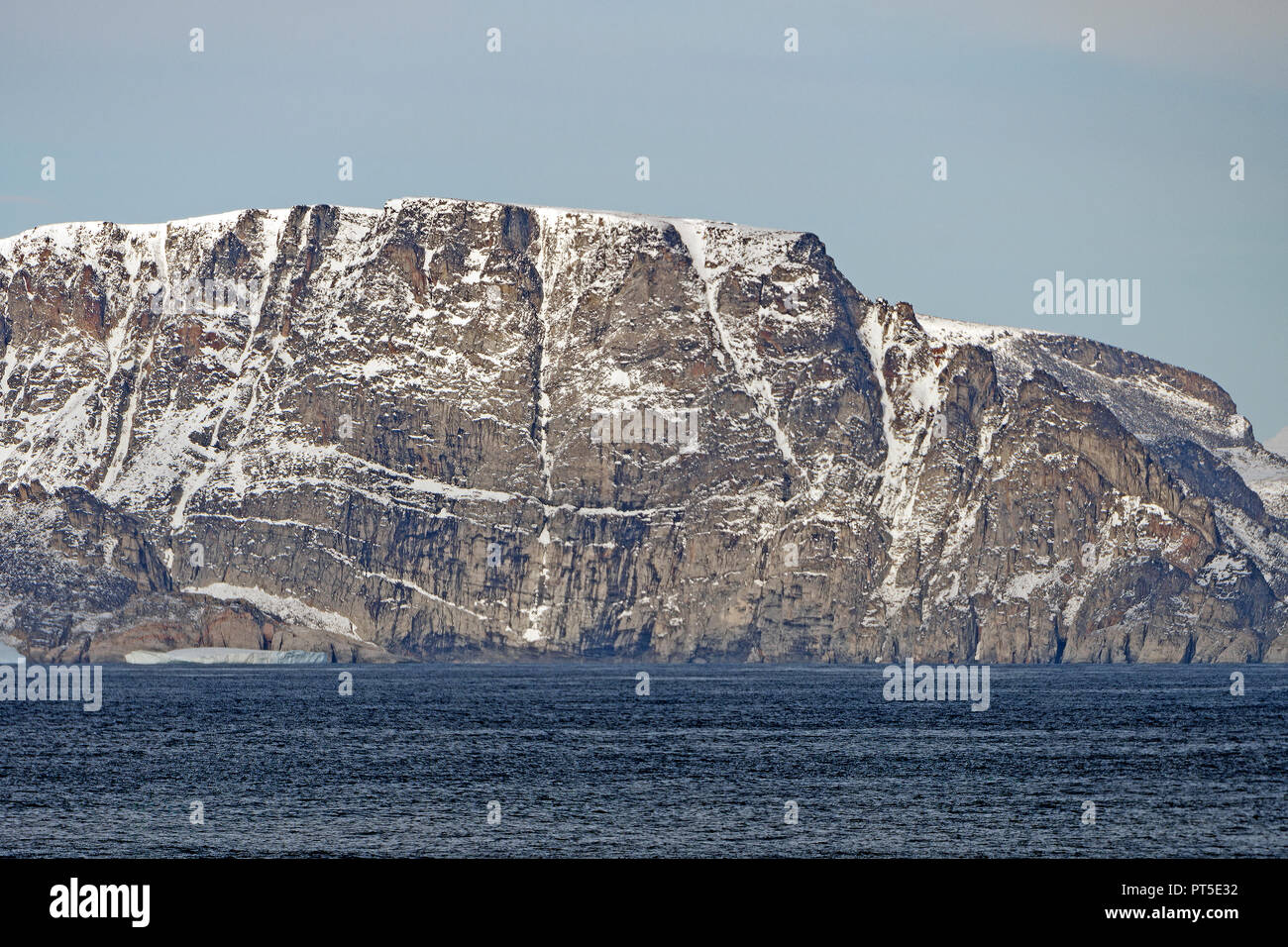Dramatic Cliffs with Early Fall Snow on Baffin Island in Nunavut ...