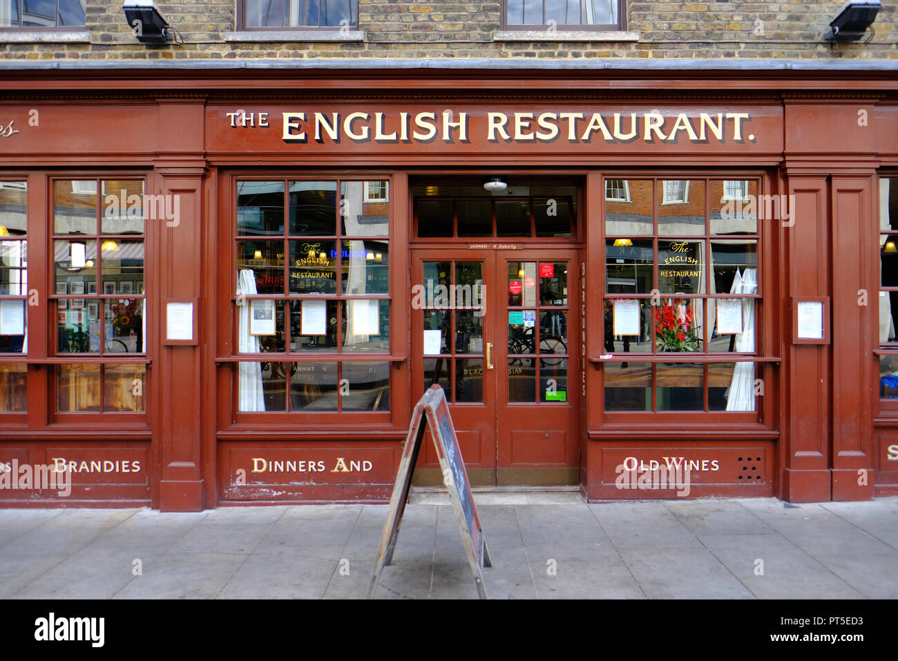 English Restaurant, Spitalfields, London, United Kingdom Stock Photo ...