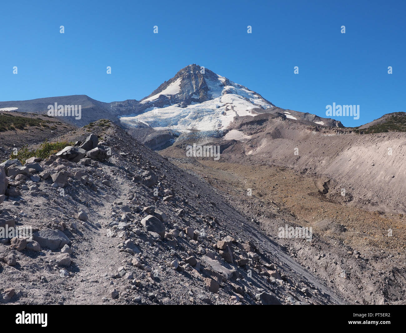 The north face of Mount Hood and Eliot Glacier as seen from the ...