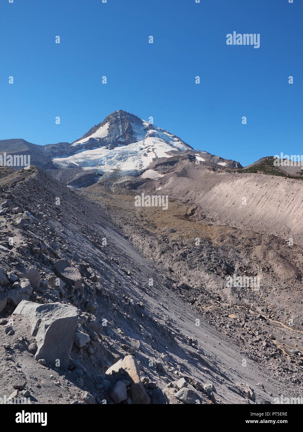The north face of Mount Hood and Eliot Glacier as seen from the ...