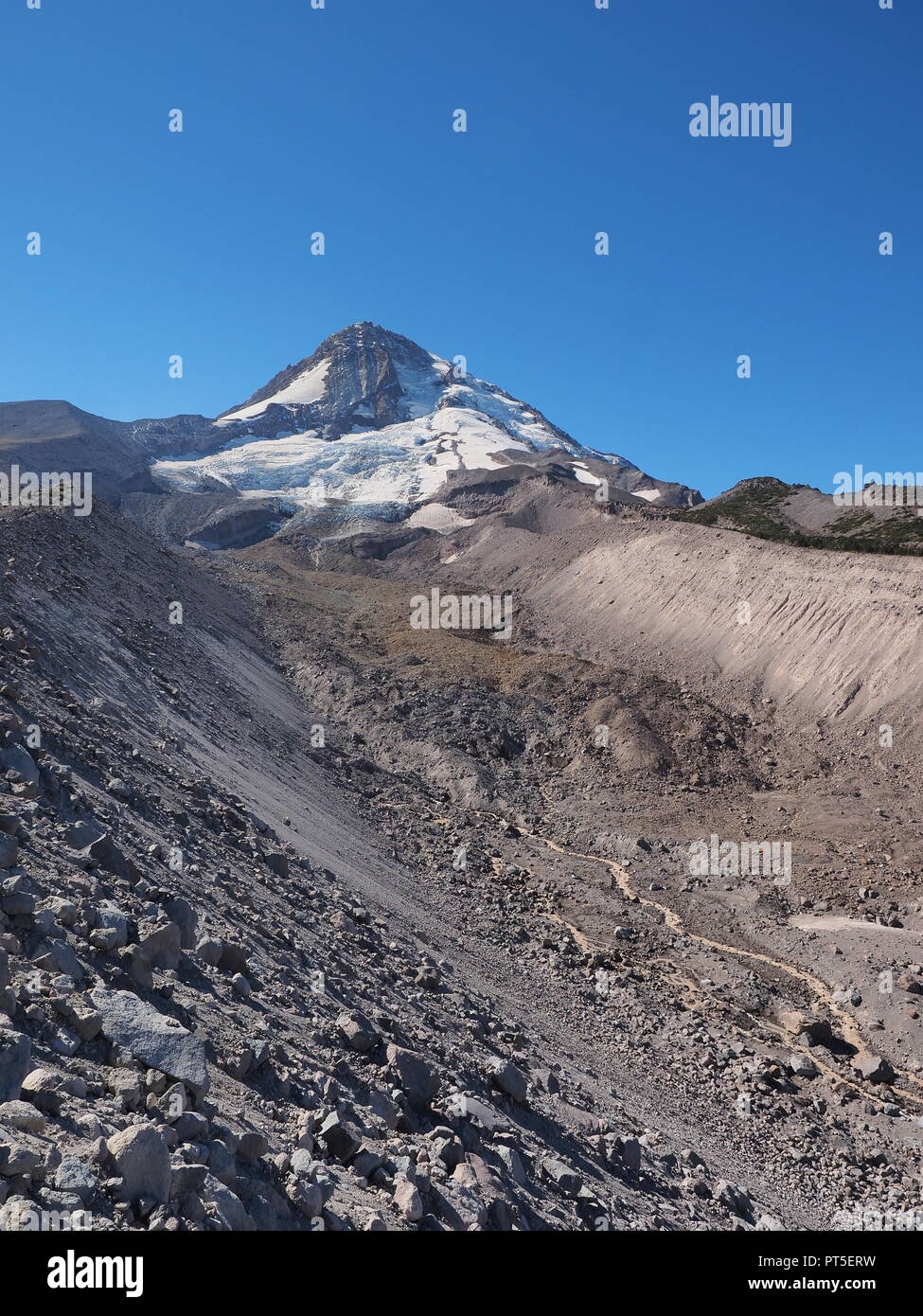 The north face of Mount Hood and Eliot Glacier as seen from the ...