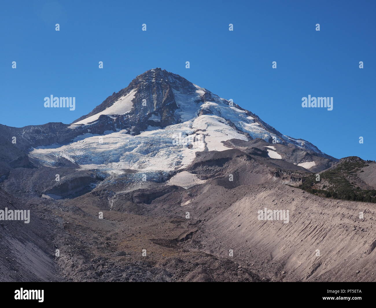 The north face of Mount Hood and Eliot Glacier as seen from the ...