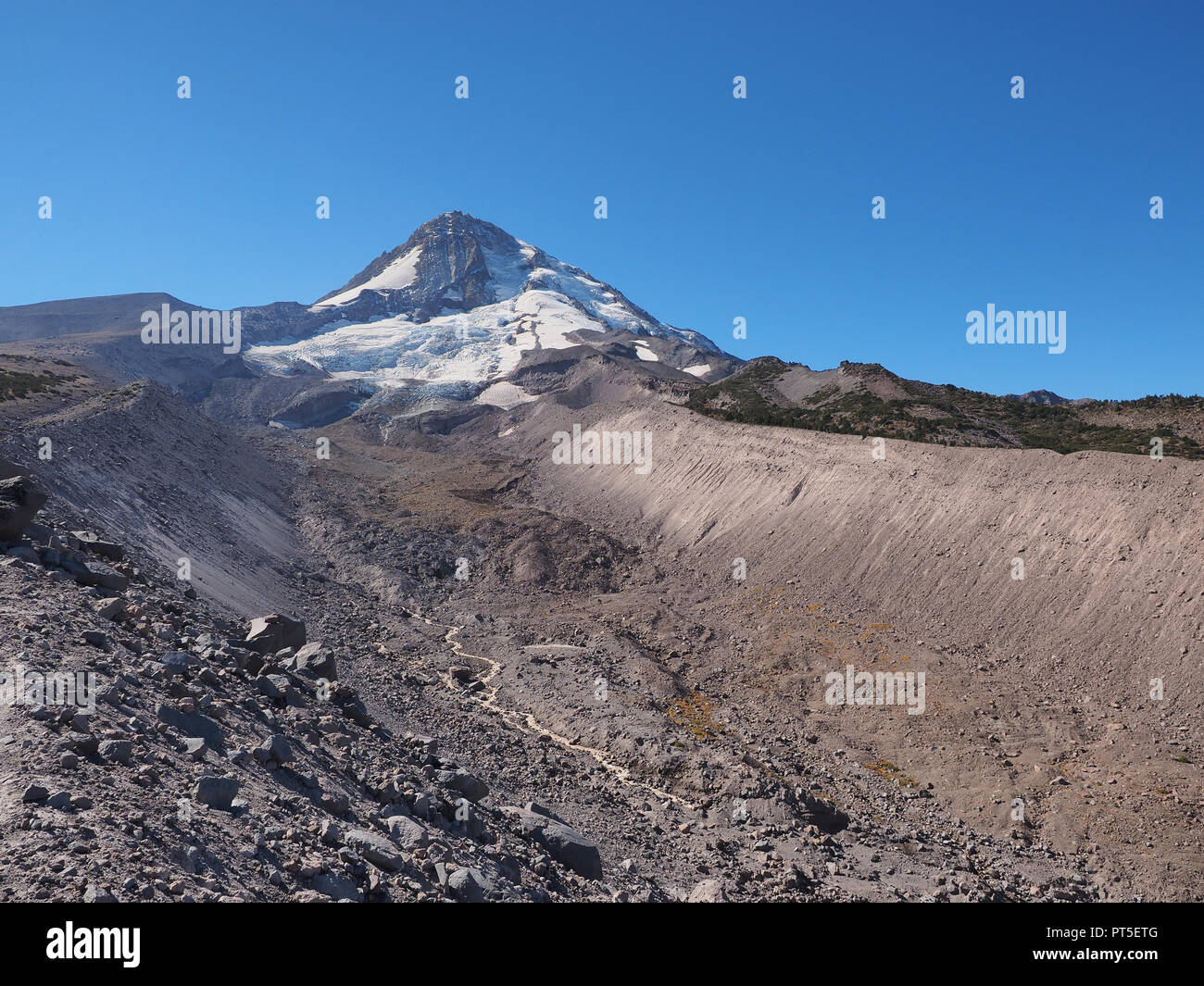 The north face of Mount Hood and Eliot Glacier as seen from the ...