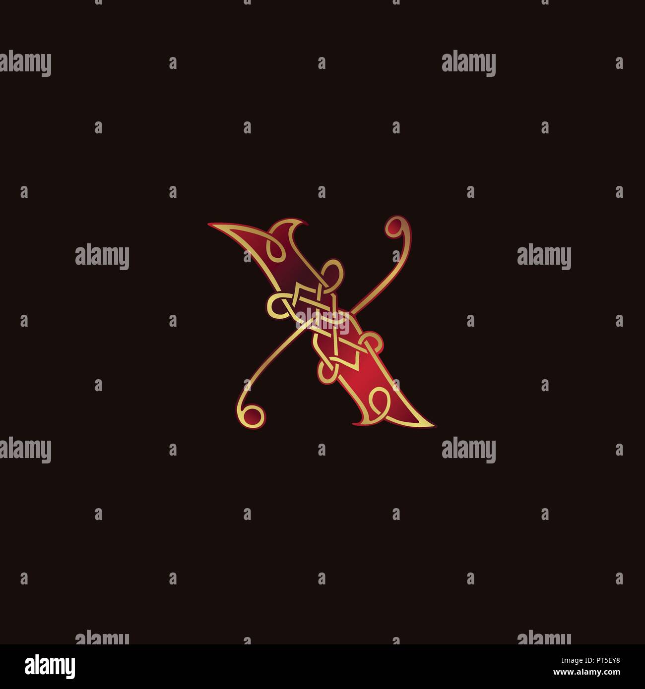 luxury letter X Decoration Logo design concept template Stock Vector ...