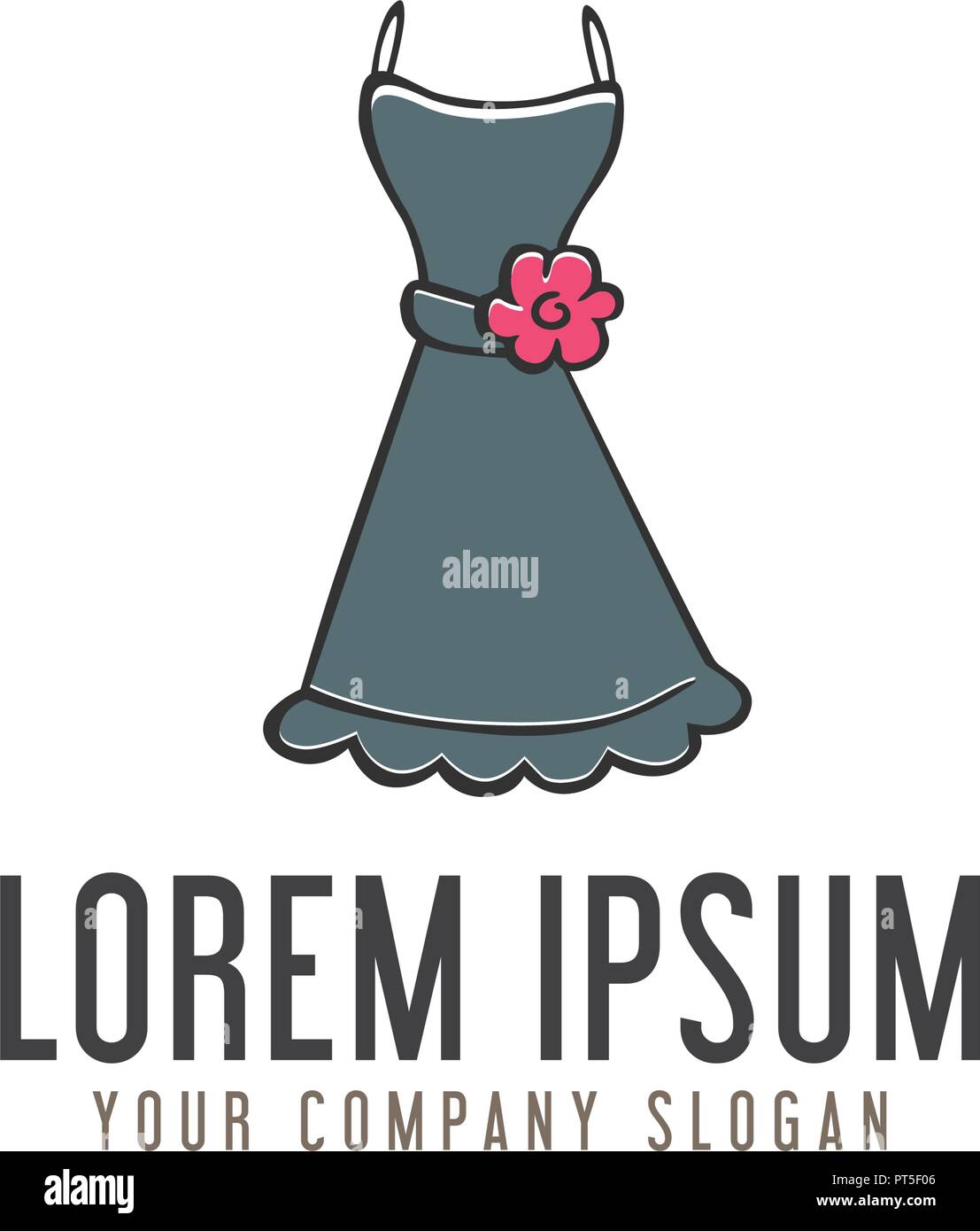 woman clothes logo. hand drawn design concept template Stock Vector ...