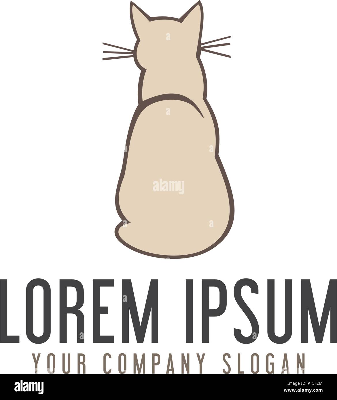 cute cat logo. Pet shop logo. pet care design concept template Stock ...