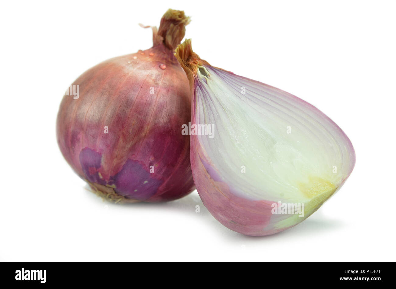 Shallot isolated on white background. Vegetable concept Stock Photo - Alamy