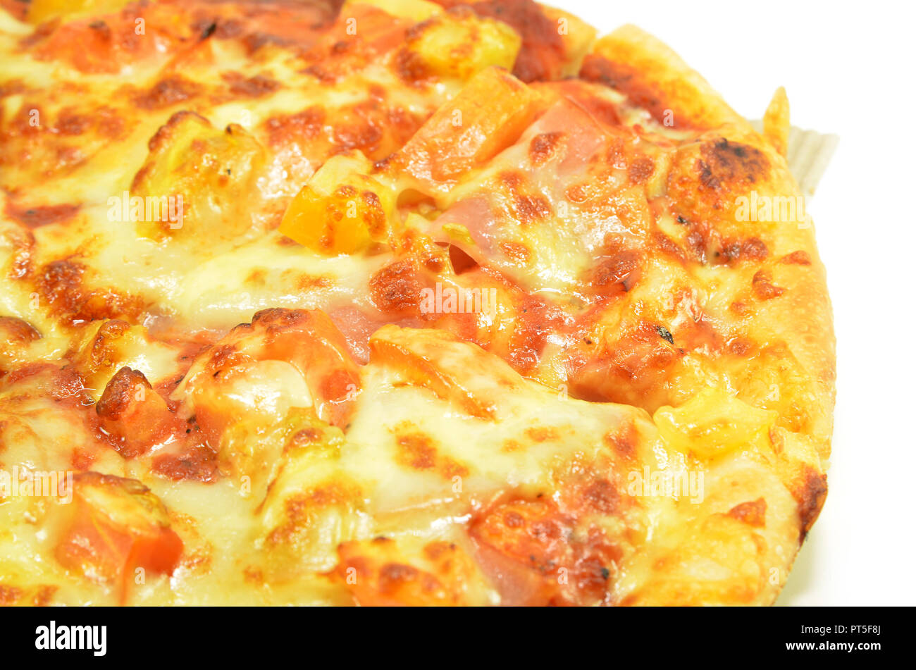 Tasty Italian pizza on a white background Stock Photo - Alamy