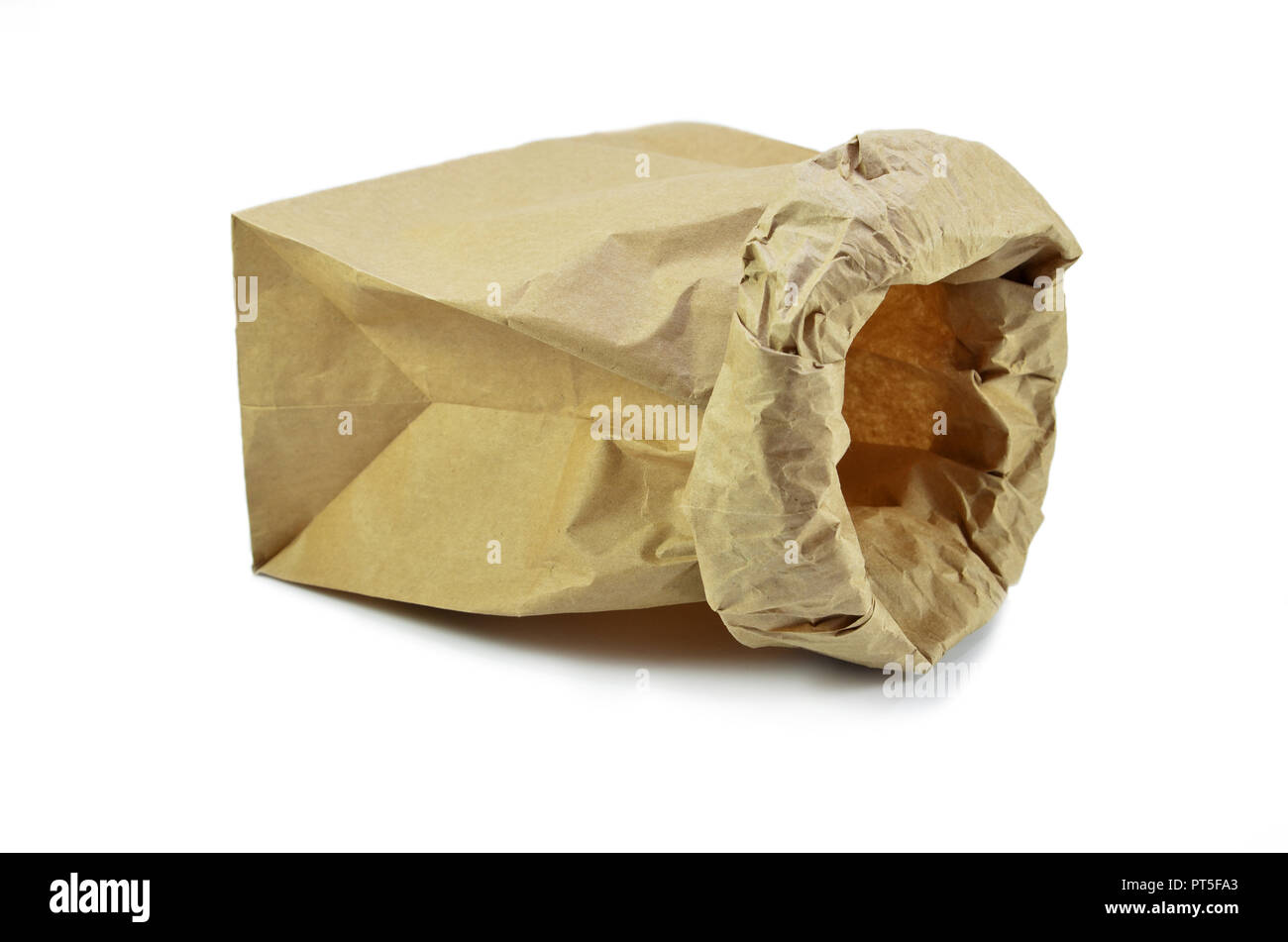 Brown paper package isolated on a white background Stock Photo - Alamy