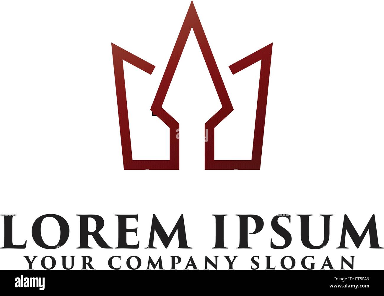 minimalist crown logo design concept template Stock Vector Image & Art ...