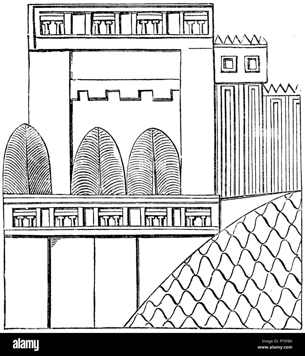 Assyria palace architecture Black and White Stock Photos & Images - Alamy