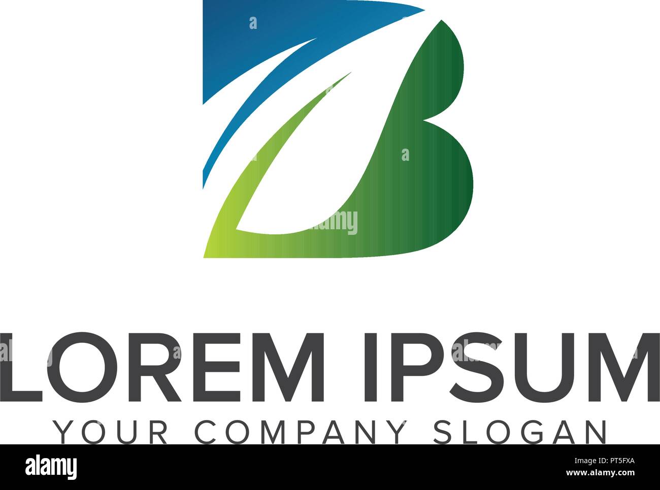 letter B nature logo. design concept template Stock Vector Image & Art ...