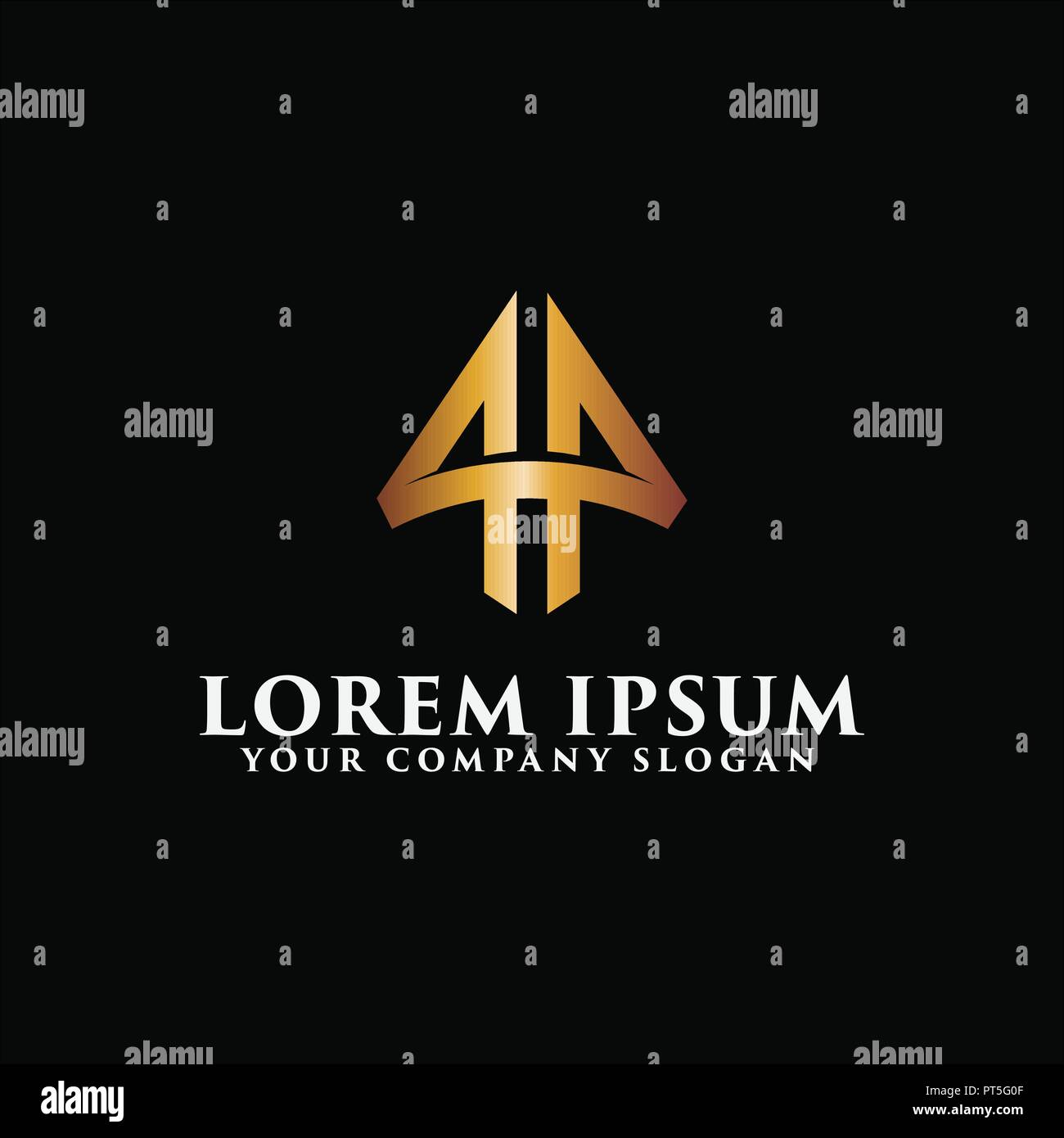 Luxury letter A emblem Logo design concept template Stock Vector Image ...