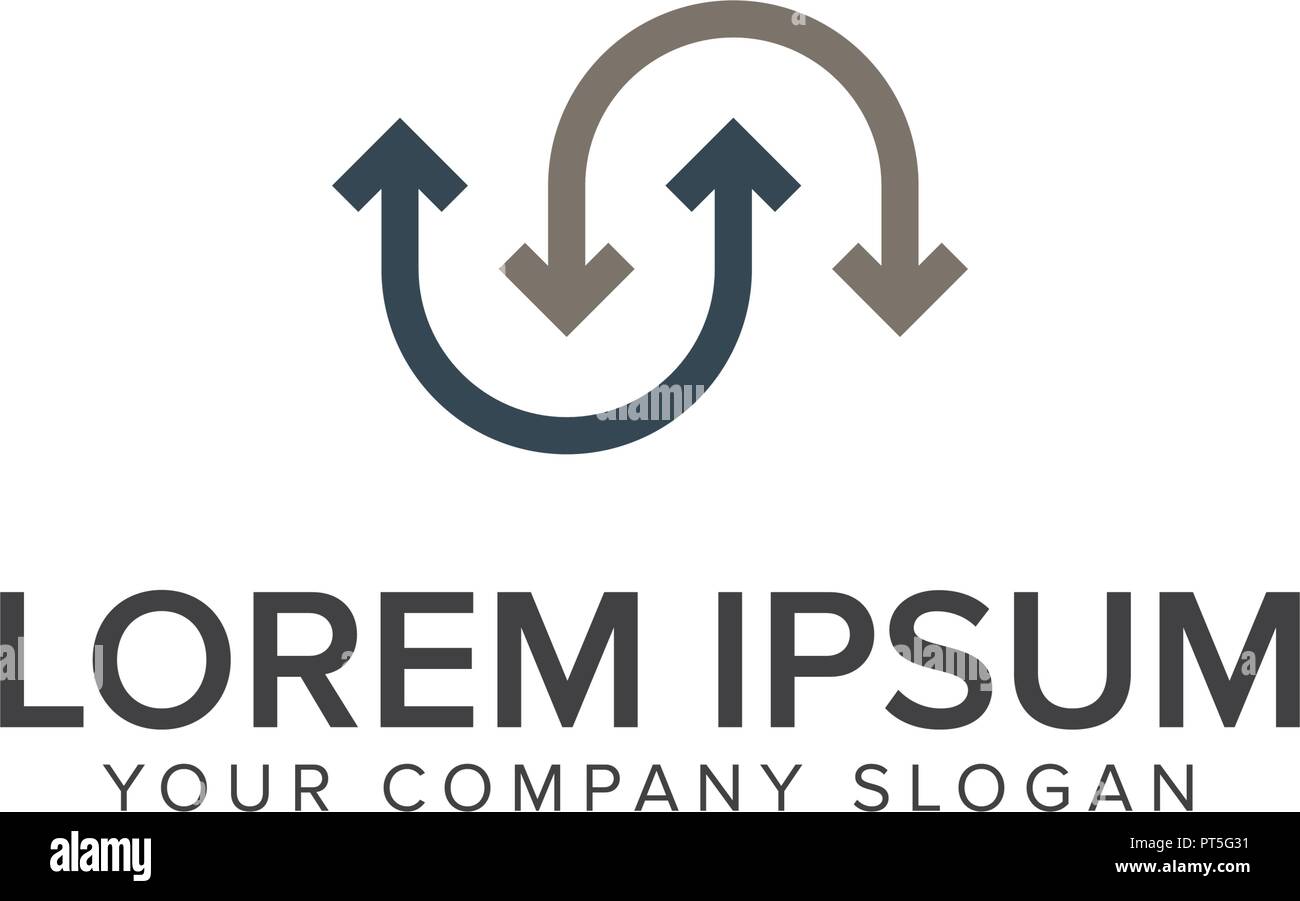 arrow logo design concept template Stock Vector Image & Art - Alamy