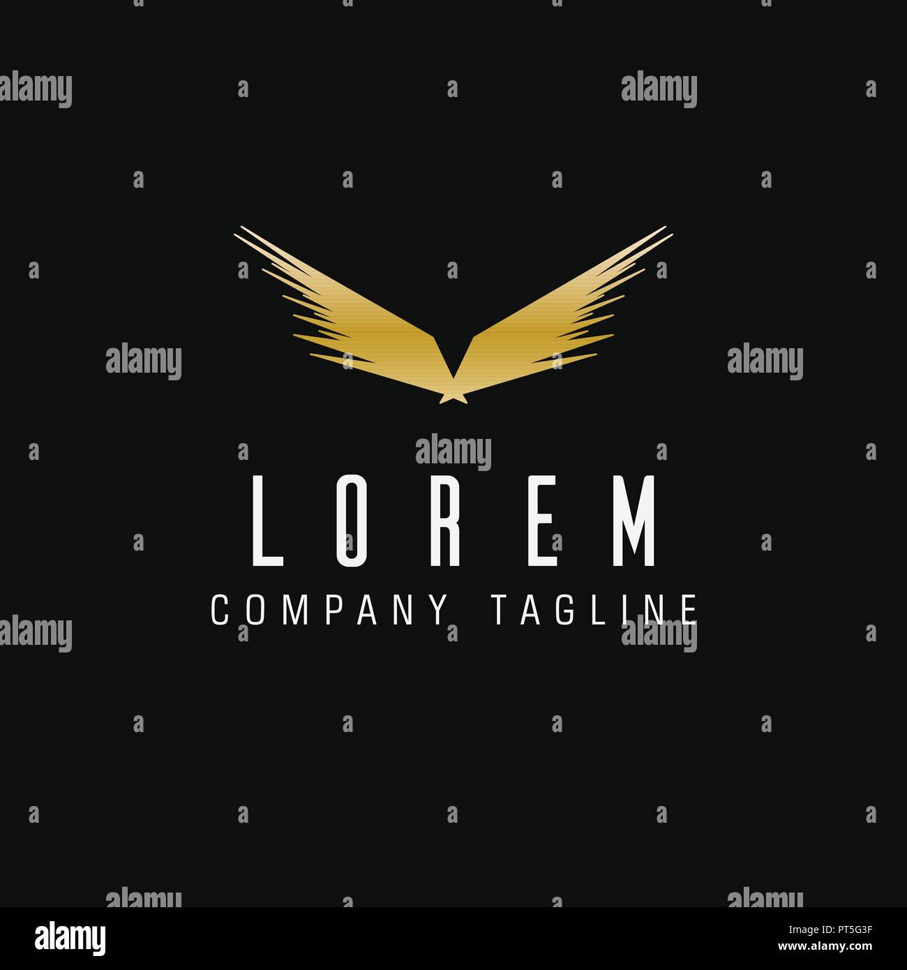 luxury abstract wings logo. technology design concept template Stock ...