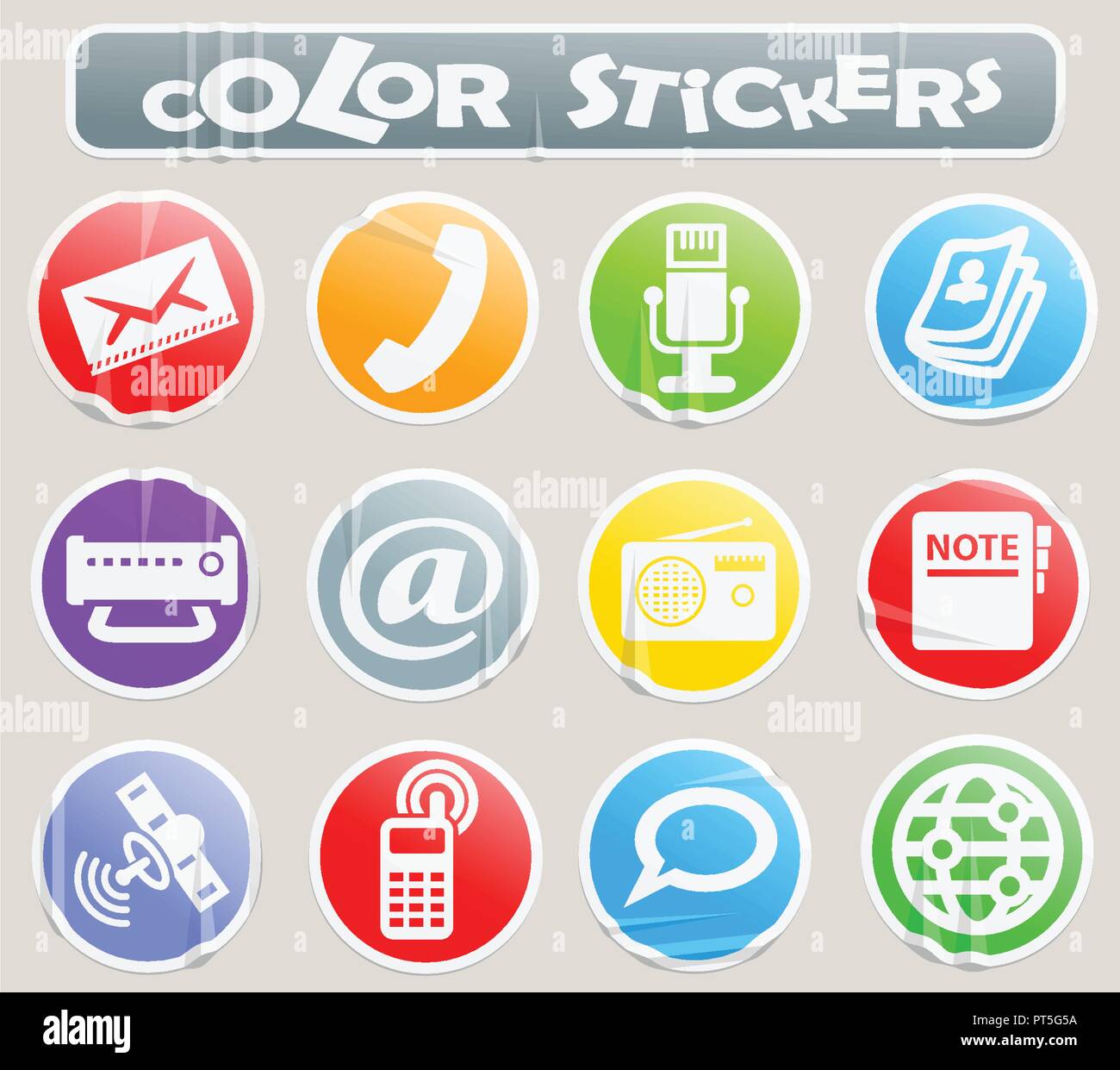 Communication vector icons for user interface design Stock Vector Image ...