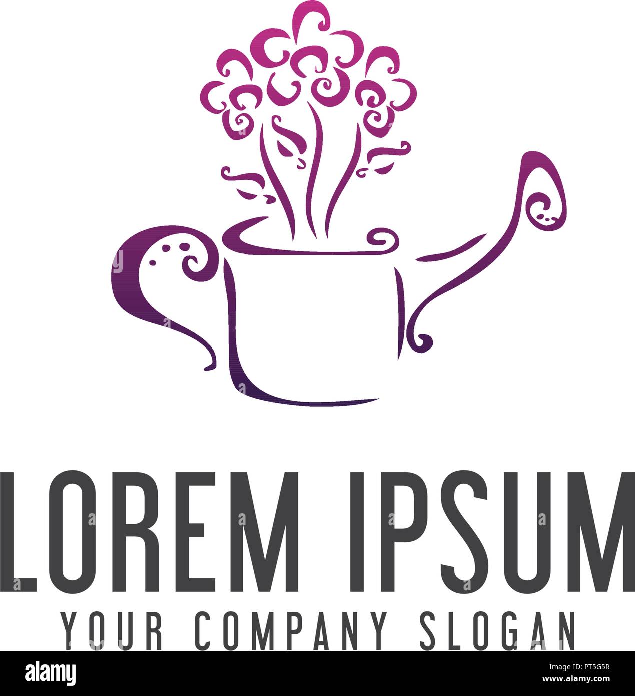 watering the flowers logo. Gardening concept Logo design design concept ...