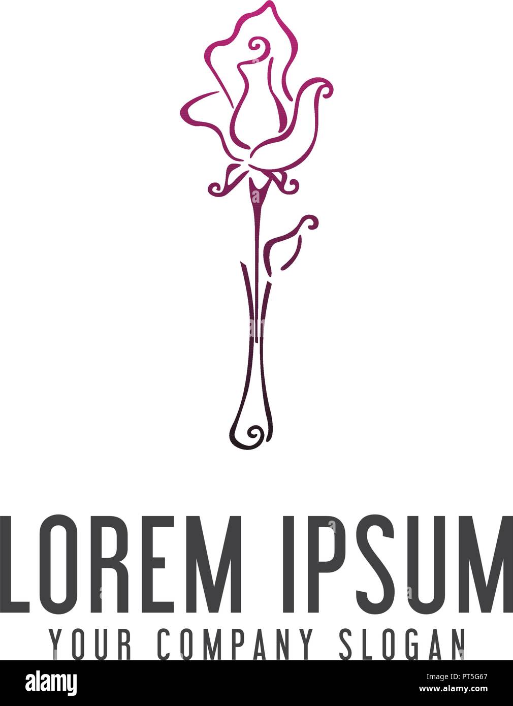 Flowers and vases logo design concept template Stock Vector Image & Art ...