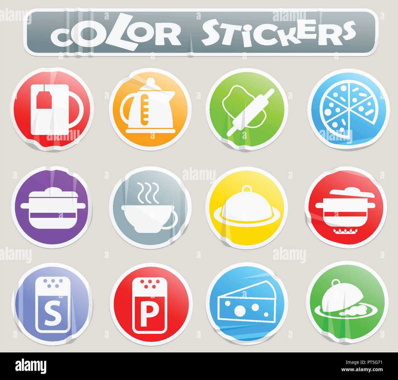 kitchen color stickers Stock Vector Image & Art - Alamy