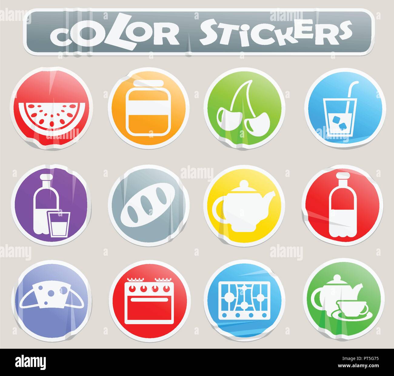 kitchen color stickers Stock Vector Image & Art - Alamy