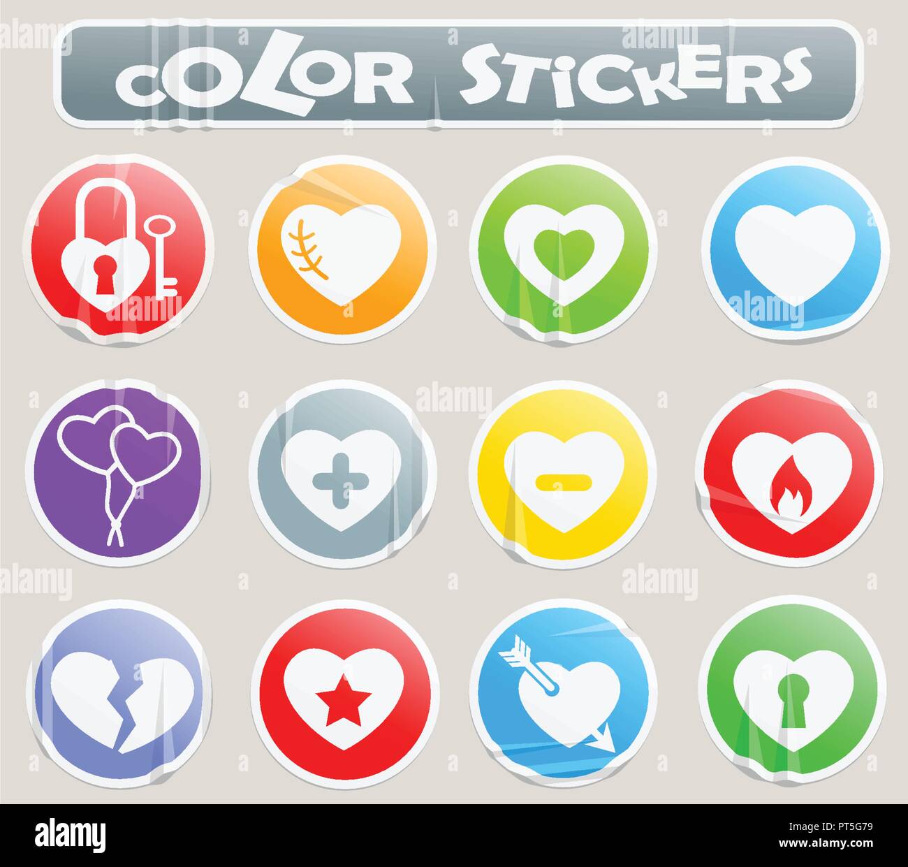 heart icon set Stock Vector Image & Art - Alamy