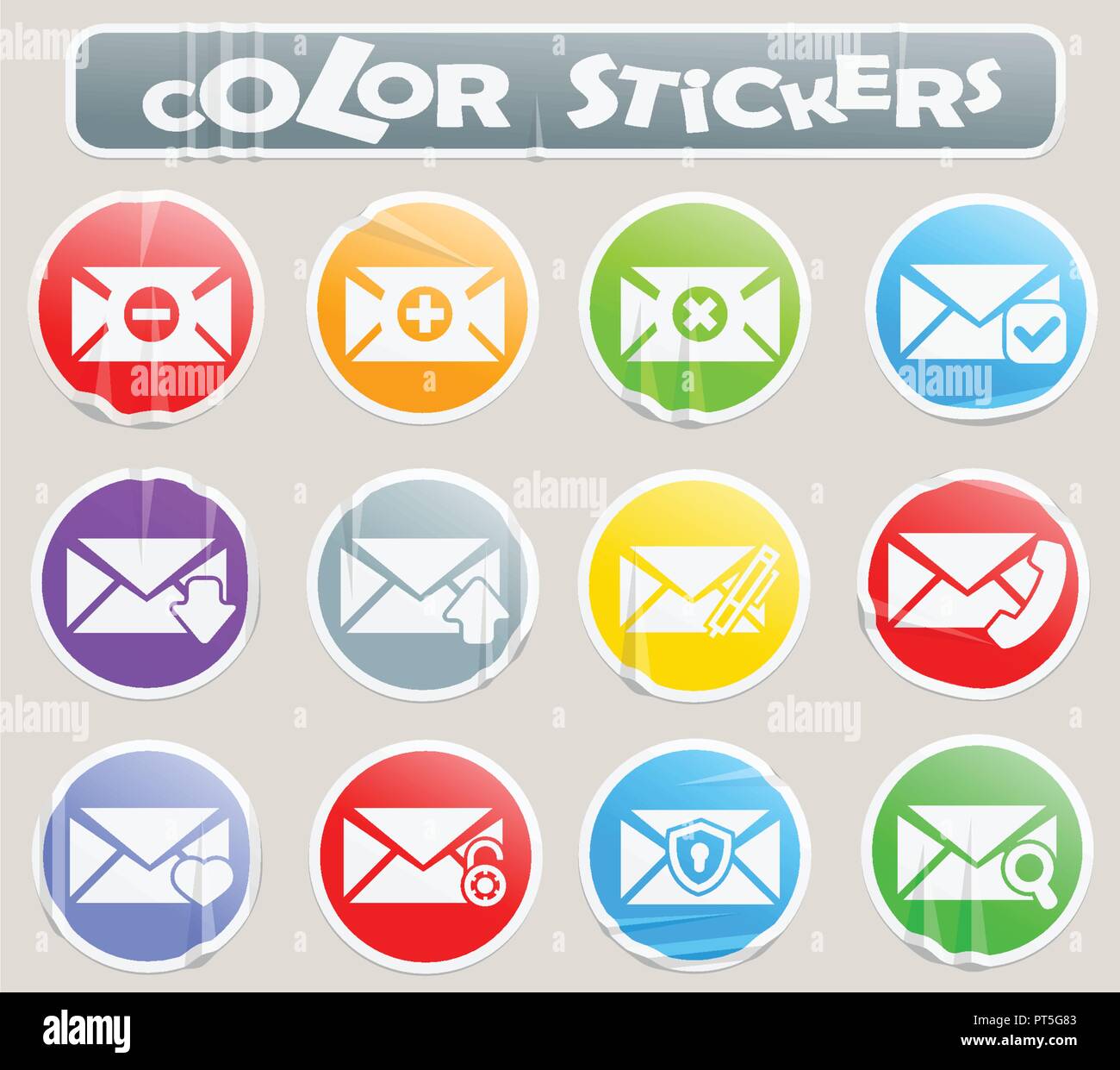 Color silhouette mail letter hi-res stock photography and images - Alamy