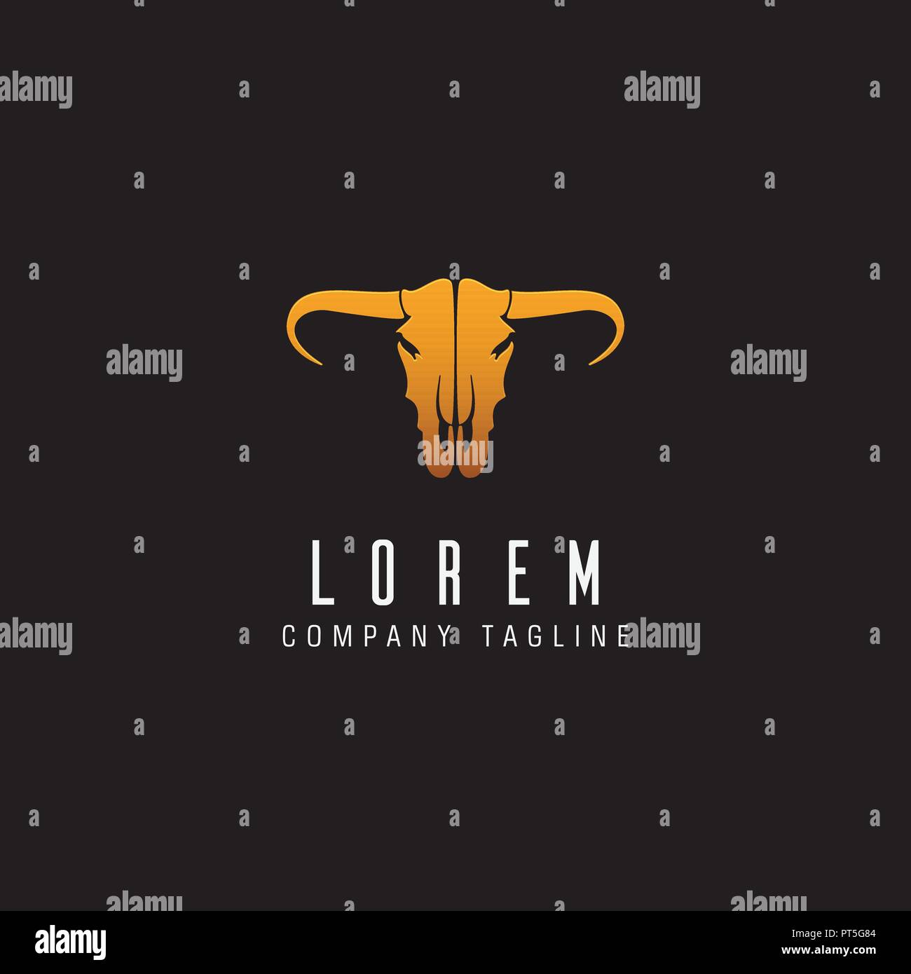 Buffalo bull abstract logo. luxury design concept template Stock Vector ...