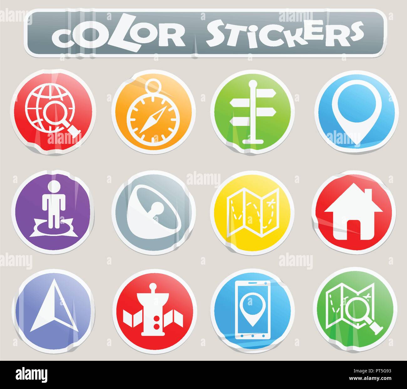 Round navigation sign hi-res stock photography and images - Alamy