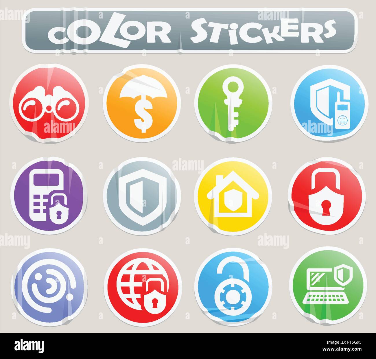 Security stickers Stock Vector Images - Alamy