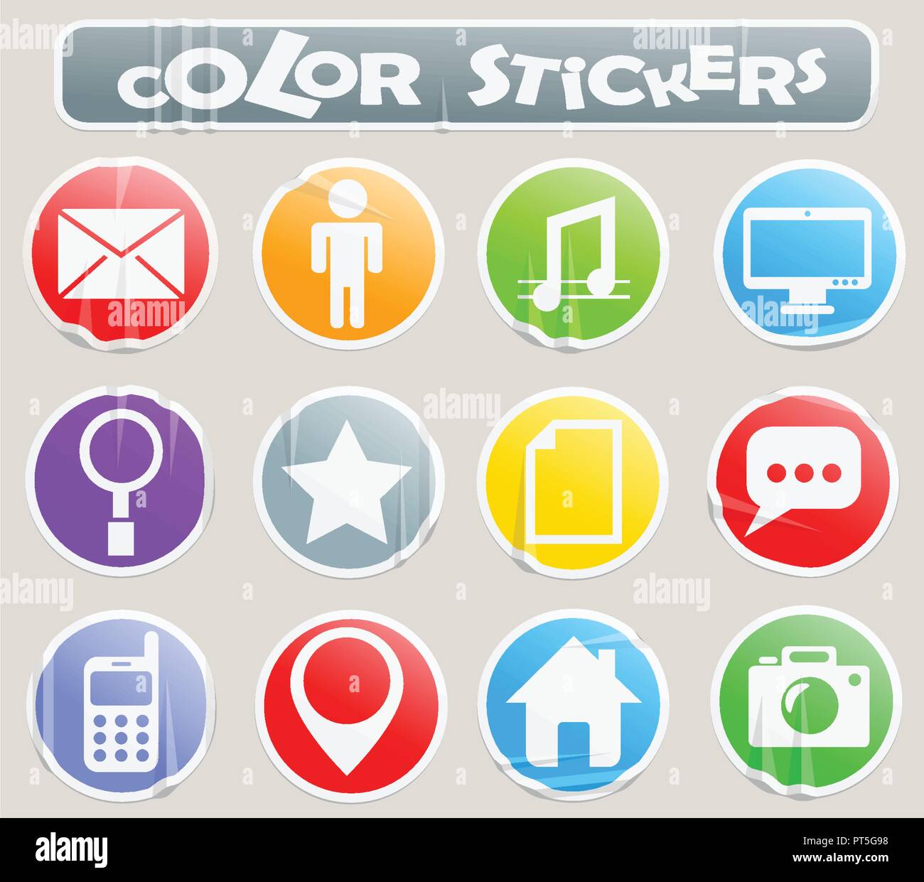 social media color stickers Stock Vector Image & Art - Alamy