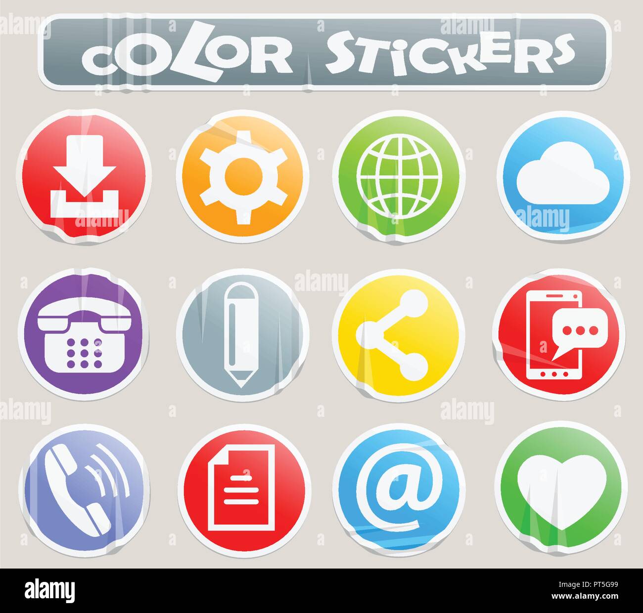 social media color stickers Stock Vector Image & Art - Alamy