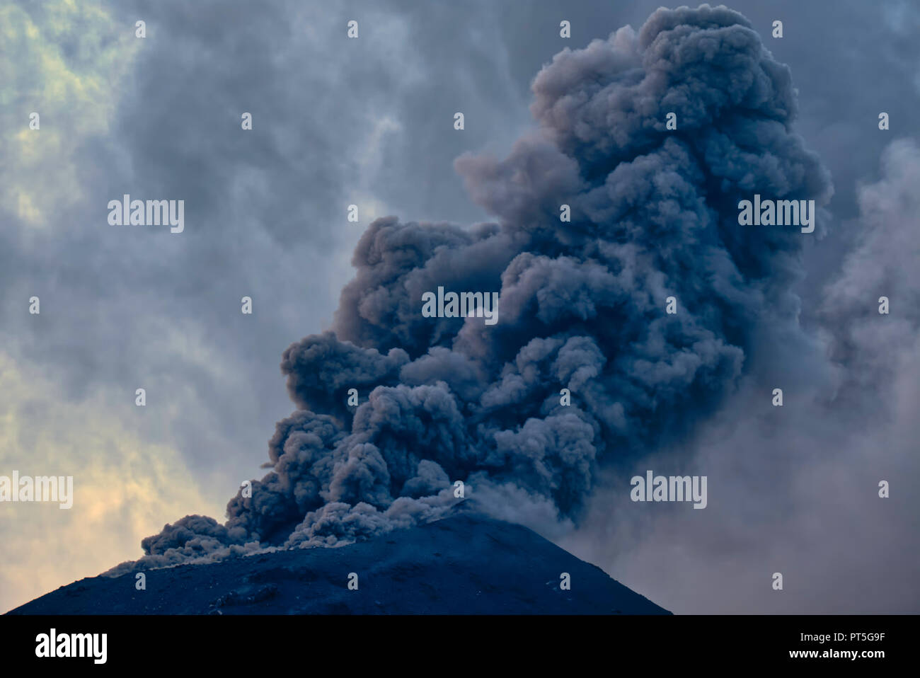 Krakatau, a small island group in the Sunda Strait between the islands ...
