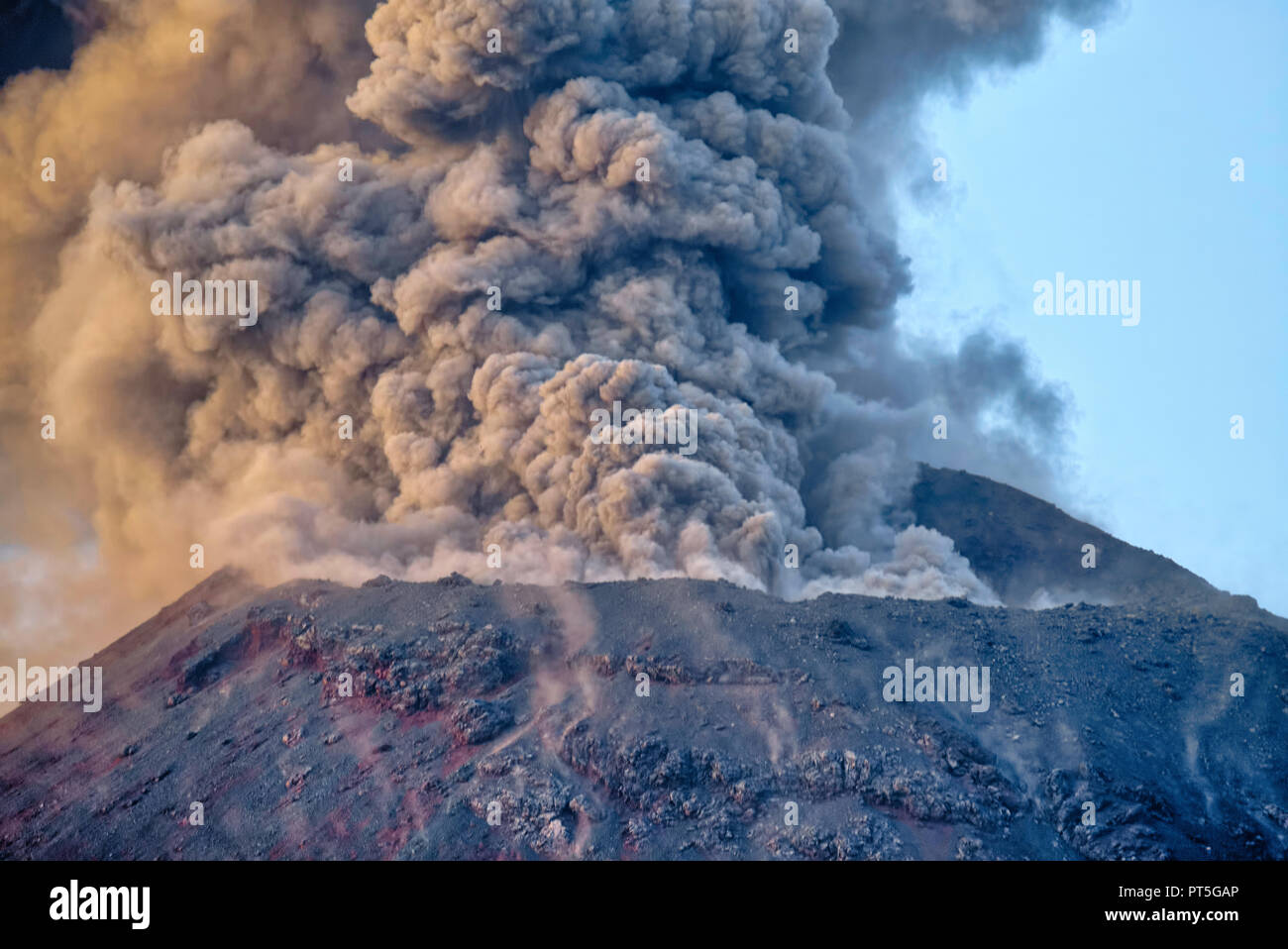 Krakatau, a small island group in the Sunda Strait between the islands ...