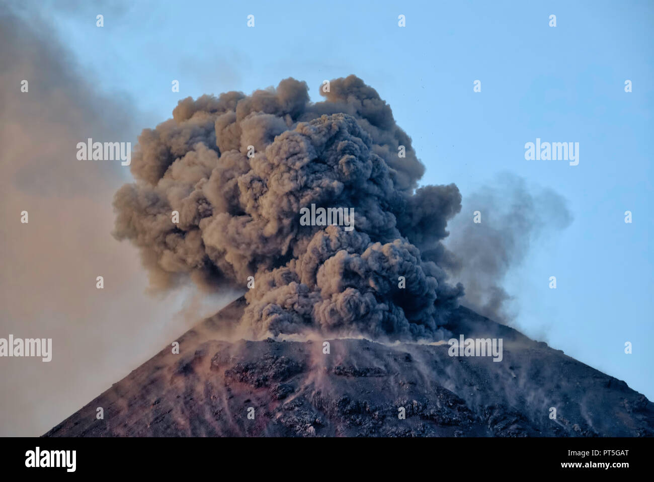 Krakatau, a small island group in the Sunda Strait between the islands ...
