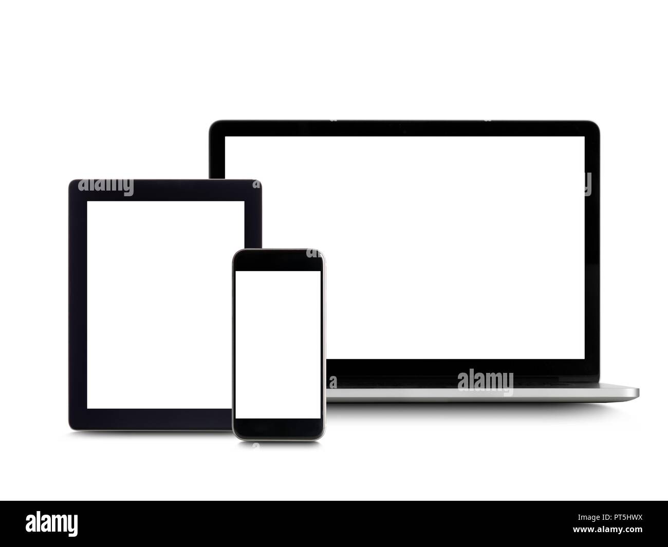 Blank digital device screens Stock Photo - Alamy