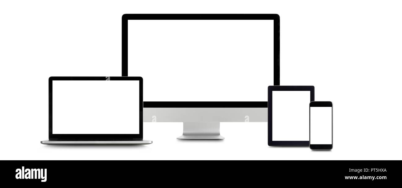 Blank digital device screens Stock Photo - Alamy