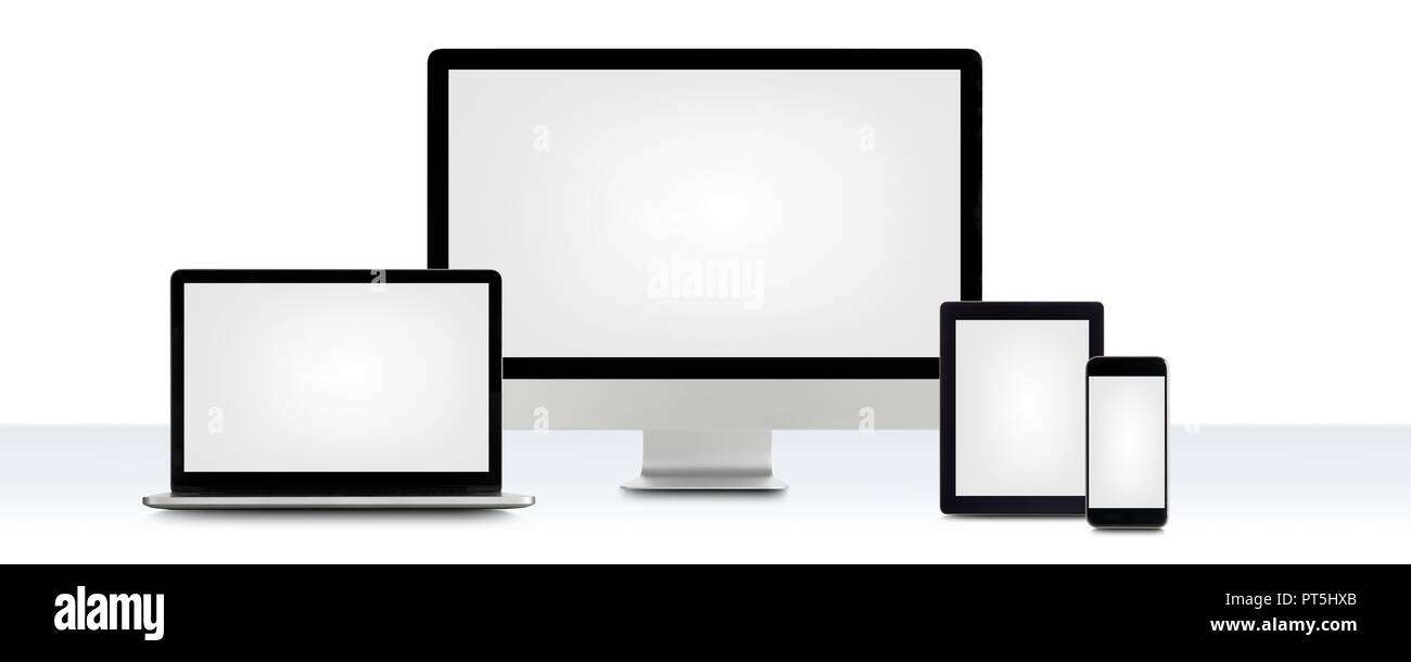 Blank digital device screens Stock Photo - Alamy