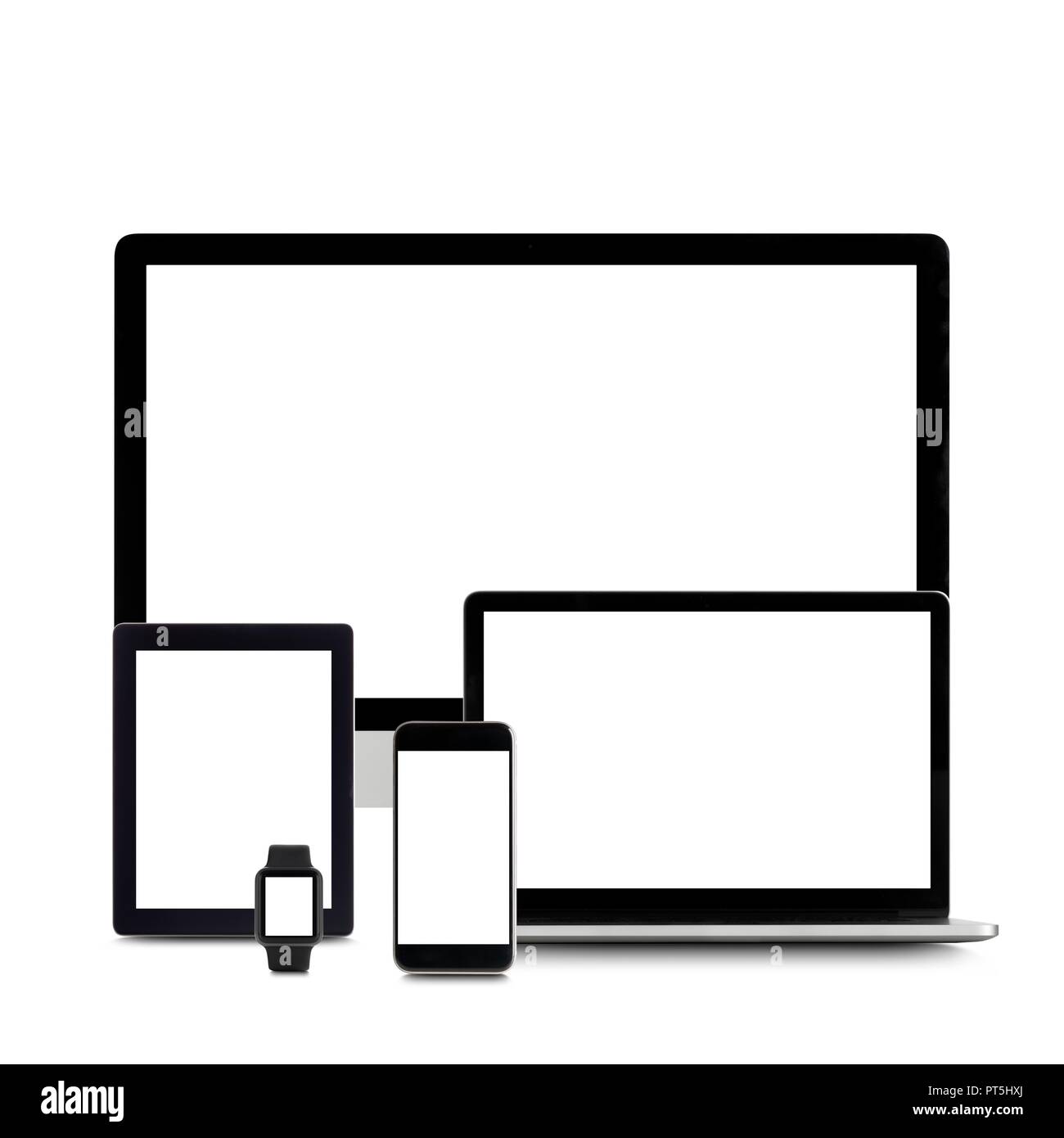 Blank digital device screens Stock Photo - Alamy