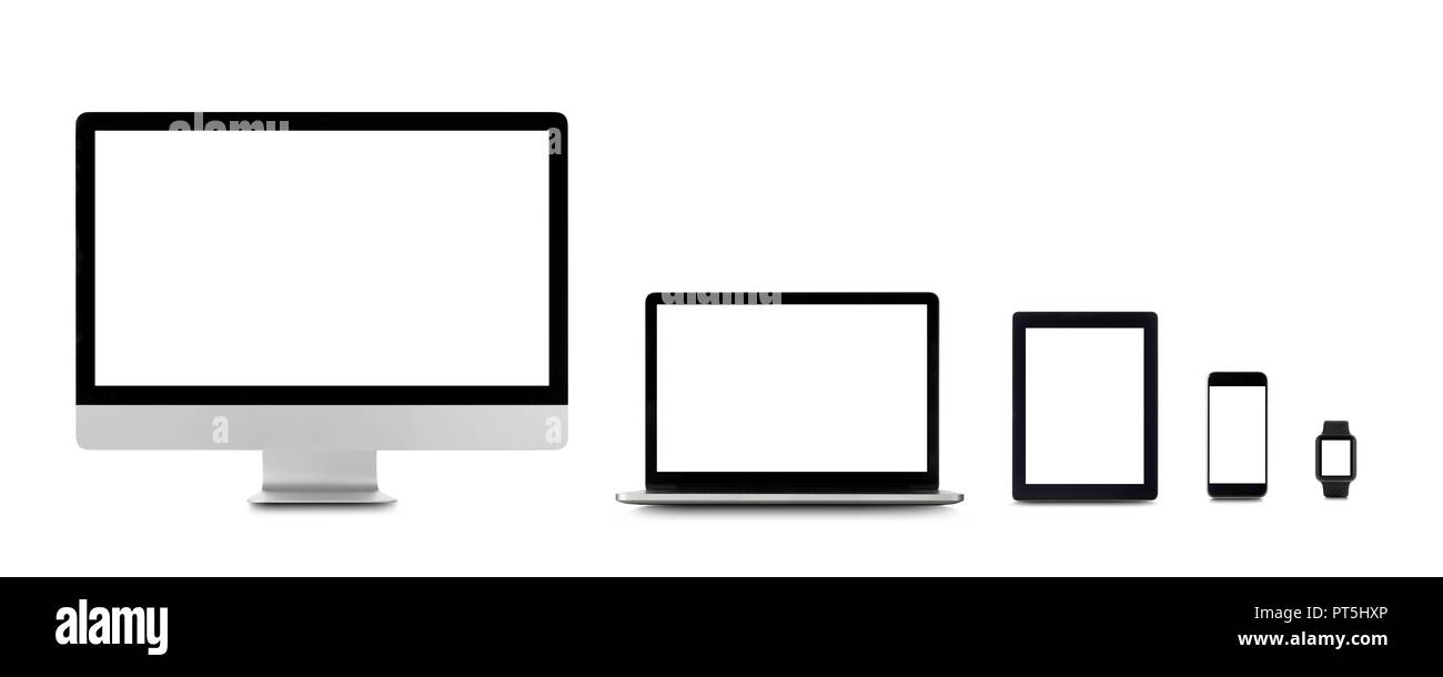 Blank digital device screens Stock Photo - Alamy