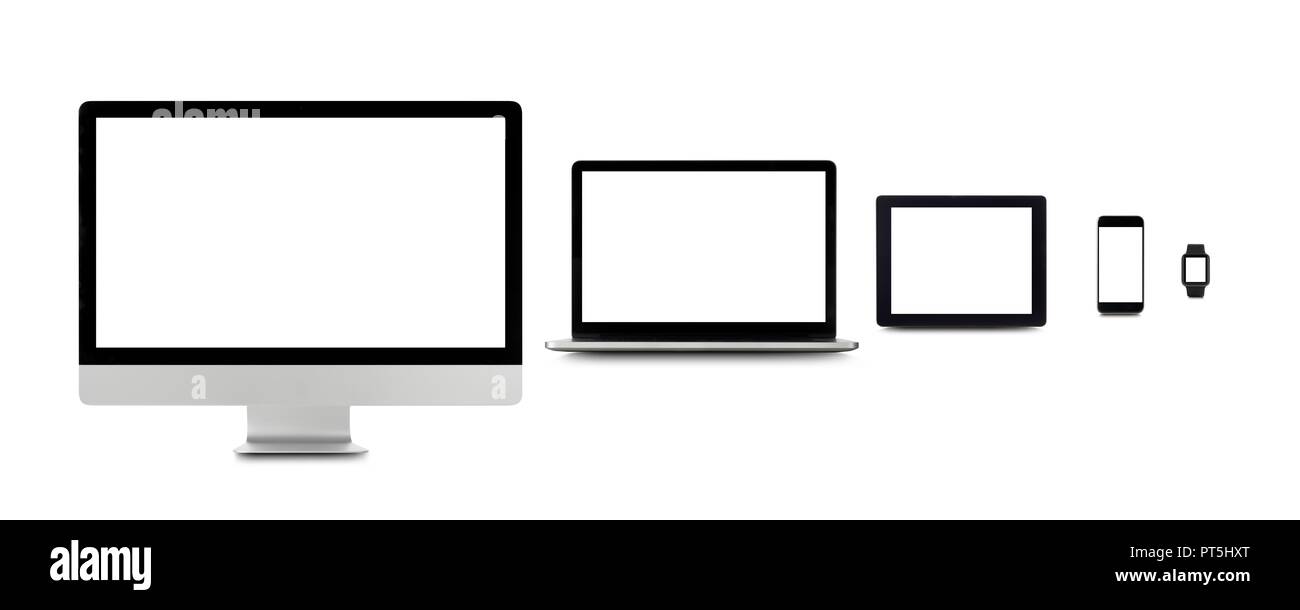 Blank digital device screens Stock Photo - Alamy