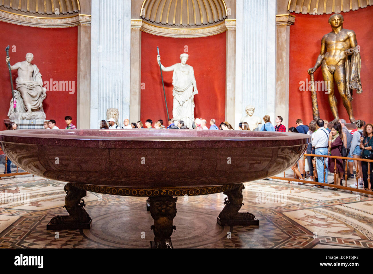 Vatican Museum in Rome and The Round Room Sala Rotonda,Rome,Italy ...