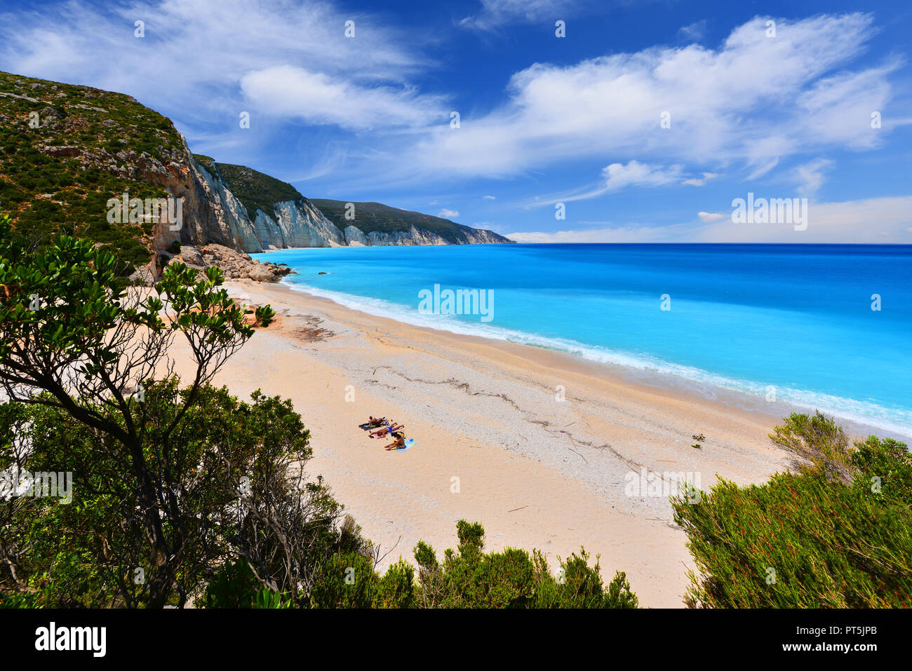 Fteri beach in Keflaonia- Greece Stock Photo - Alamy