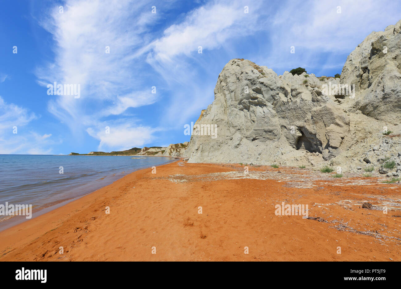 Xi beach red sand hi-res stock photography and images - Alamy